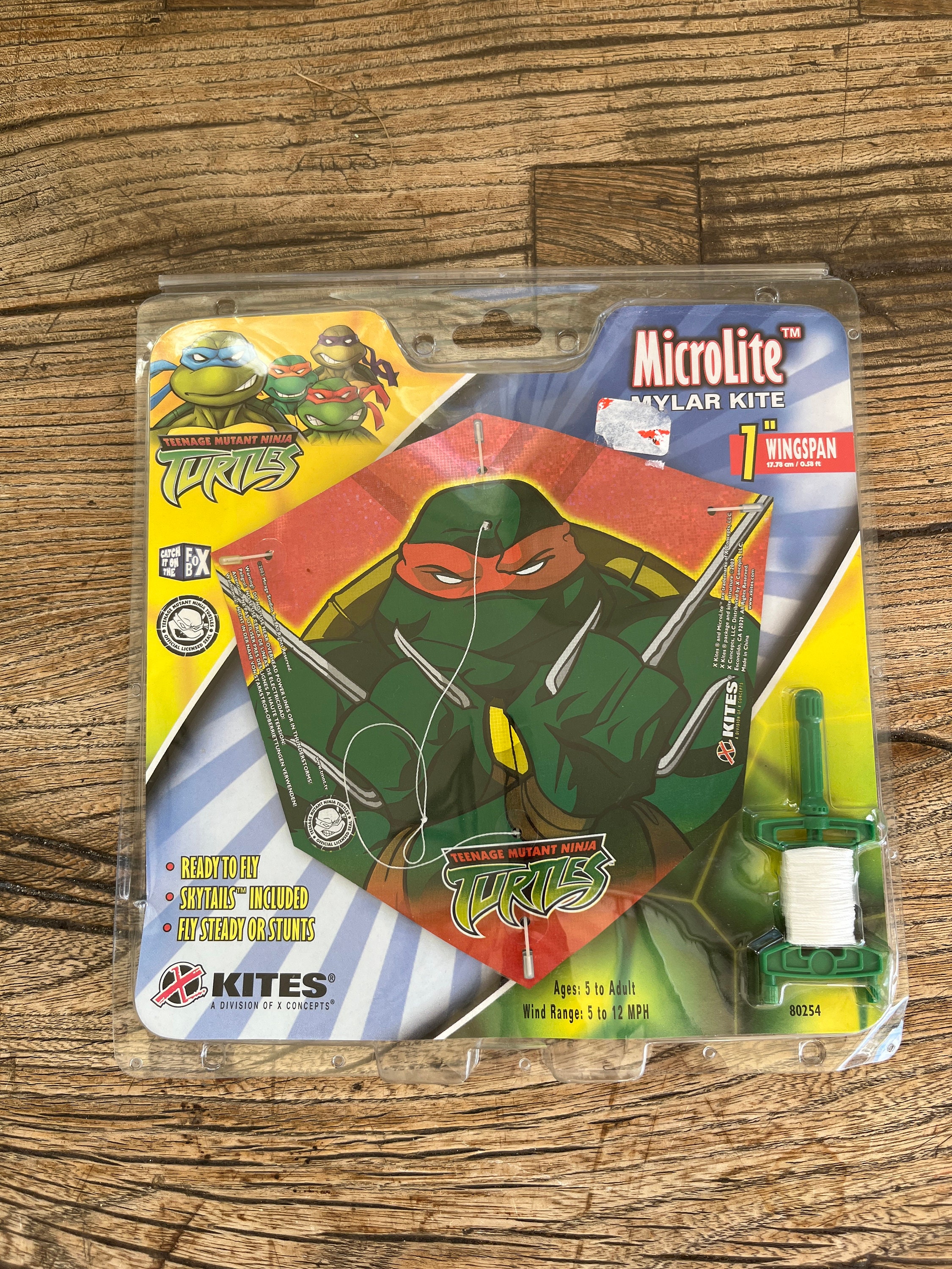 Rare Vintage Teenage Mutant Ninja Turtles TMNT Microlite Mylar Kite ...