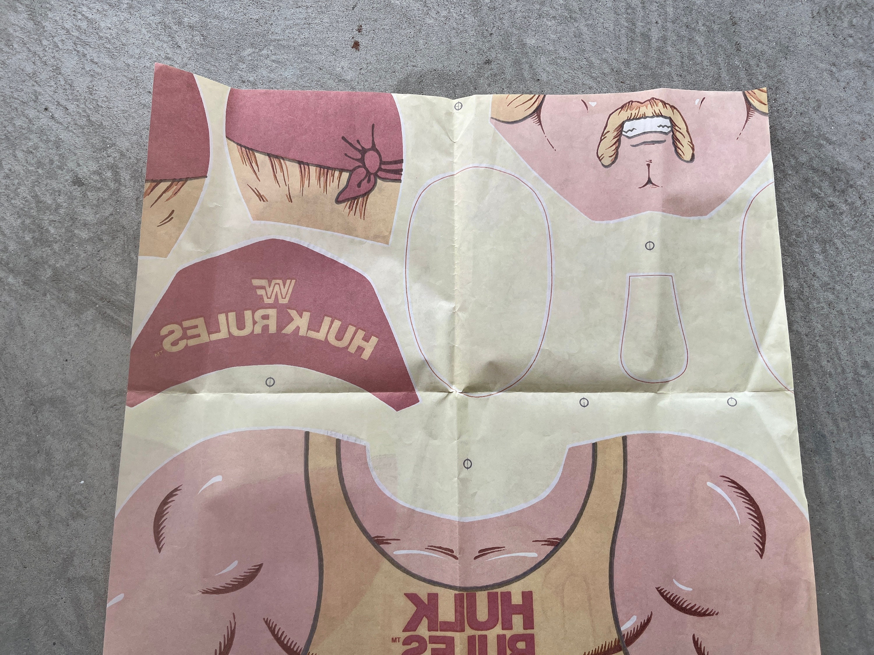 Vintage WWE Hulk Hogan Halloween Paper Cut Out Mask Costume - Etsy