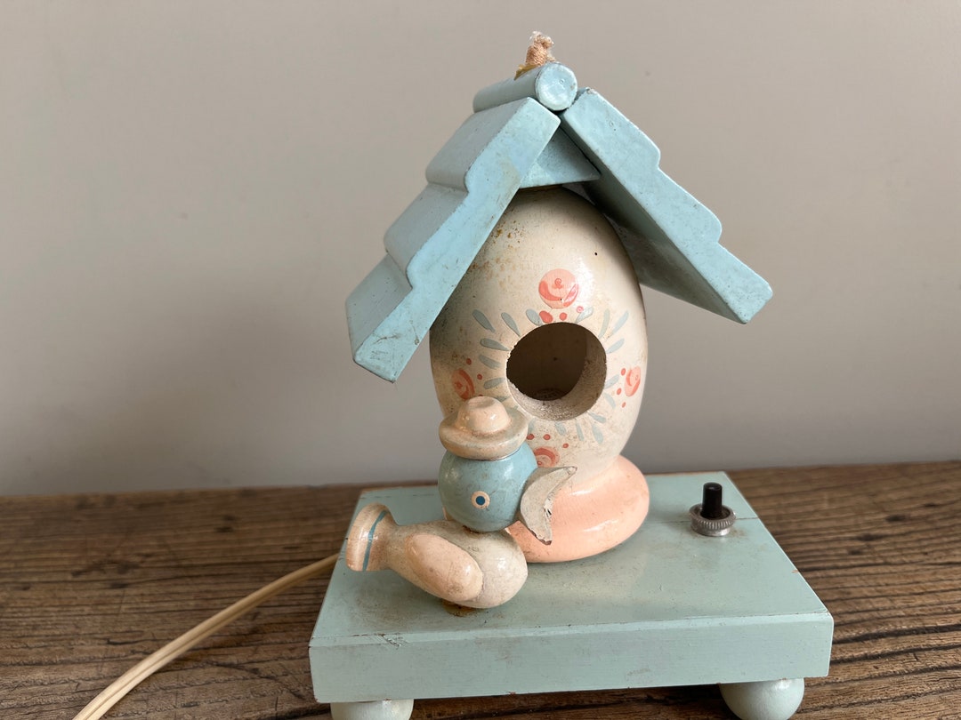 Vintage Erzgebirge Style Wood 1950s Robins Egg Blue Painted Wood ...