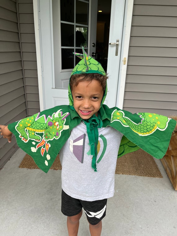 Vintage Green Dragon Cap and Hat Children's Halloween… - Gem