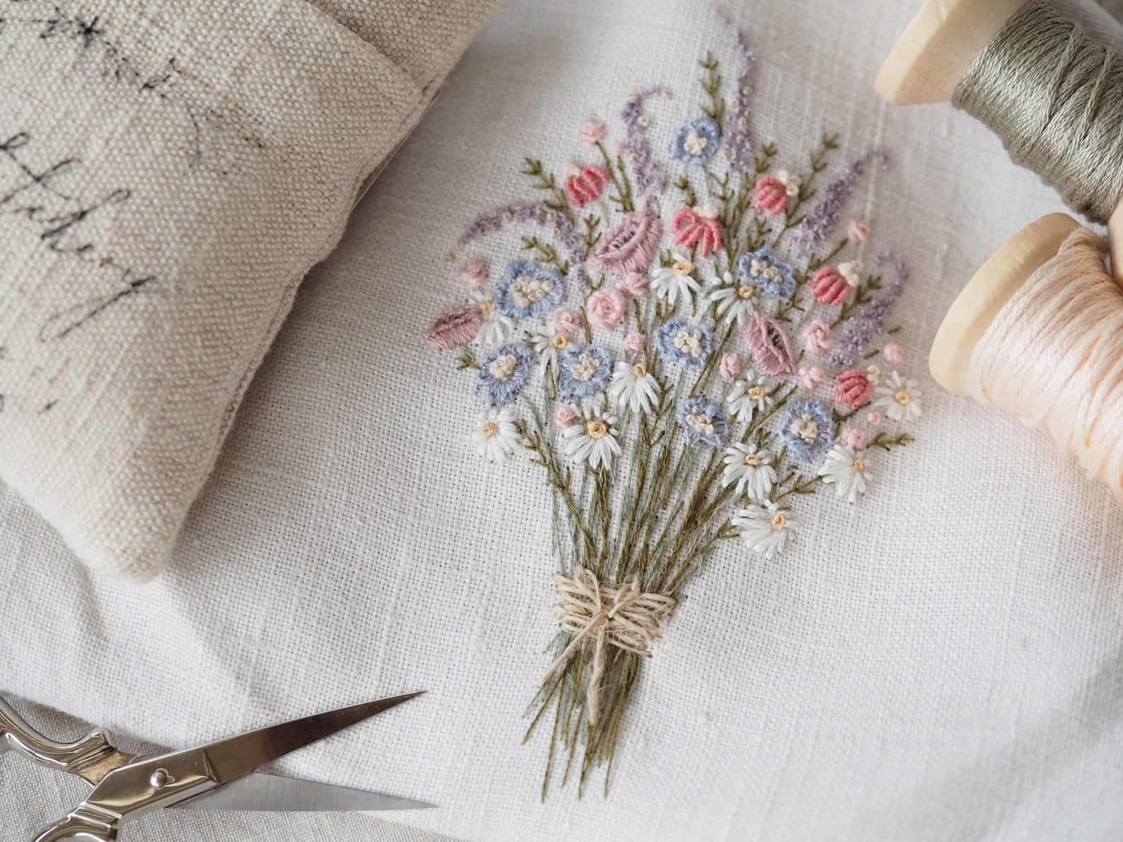 Wildflower Bouquet Embroidery Kit - Etsy