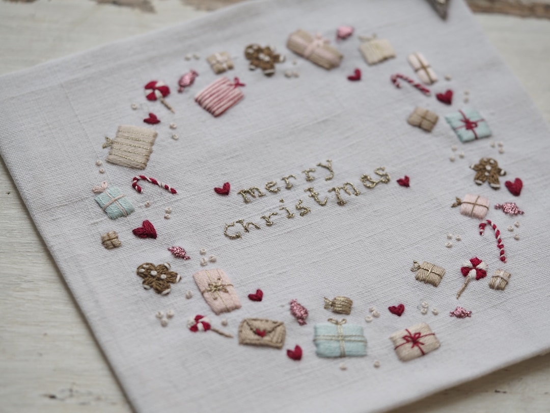 Christmas Presents Wreath - an Embroidery Kit - Etsy
