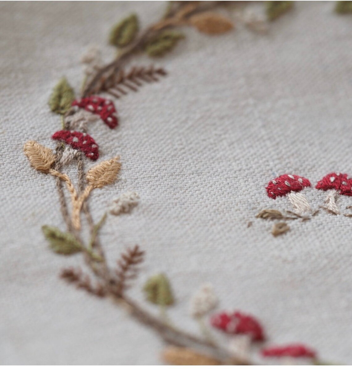 Autumn Wreath - an Embroidery Kit From the Seasons Range - Etsy