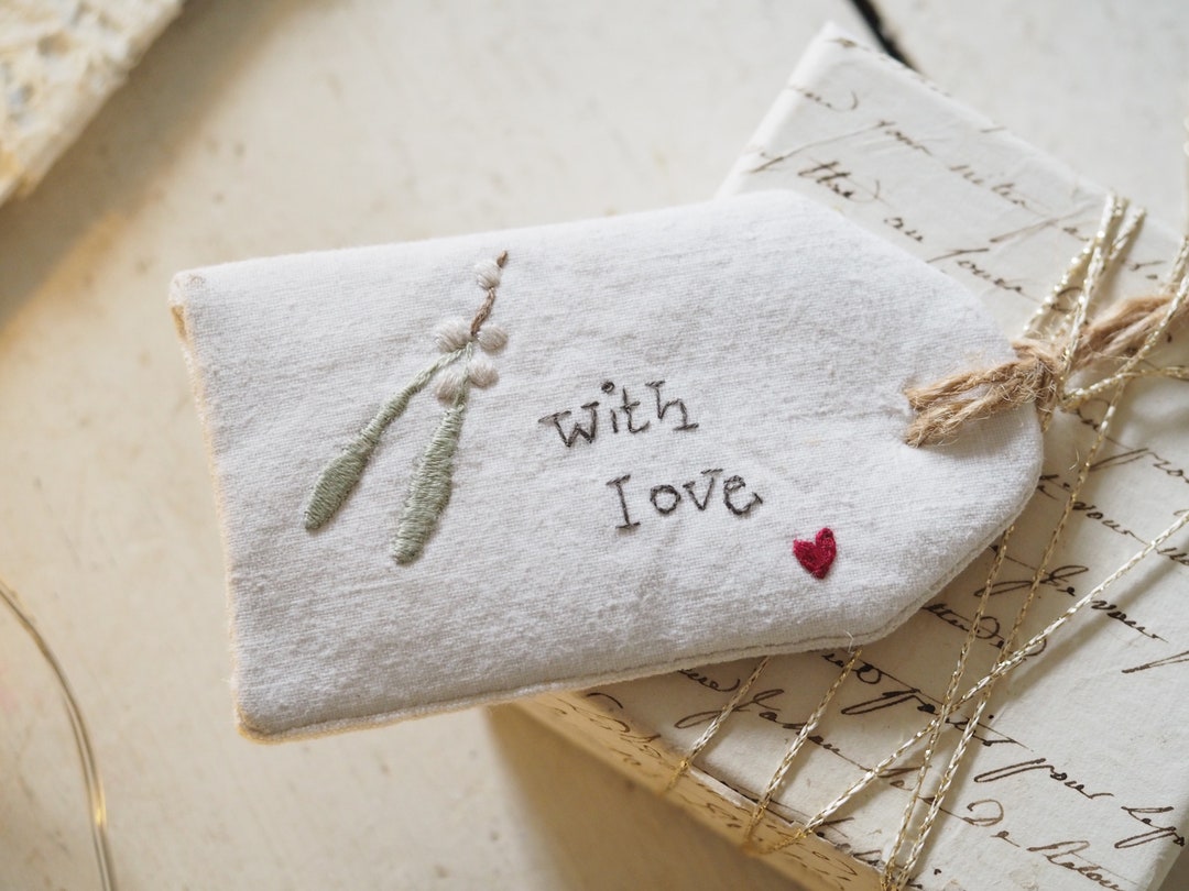 Stitched Gift Tags Set 1 Embroidery Kit - Etsy