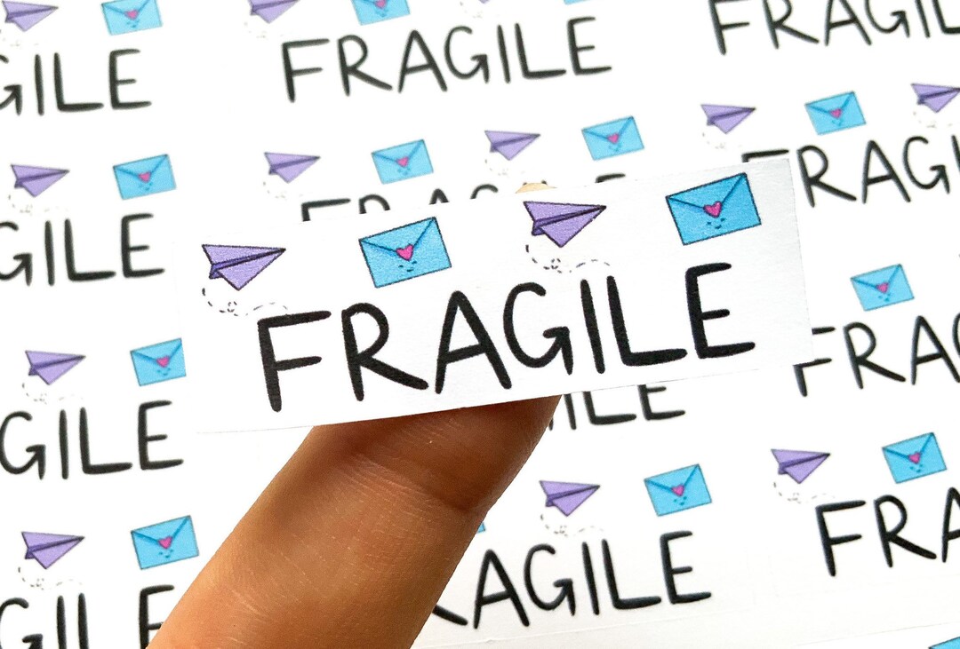 35 X Fragile Stickers Small Business Packaging Cute Kawaii Stationery ...