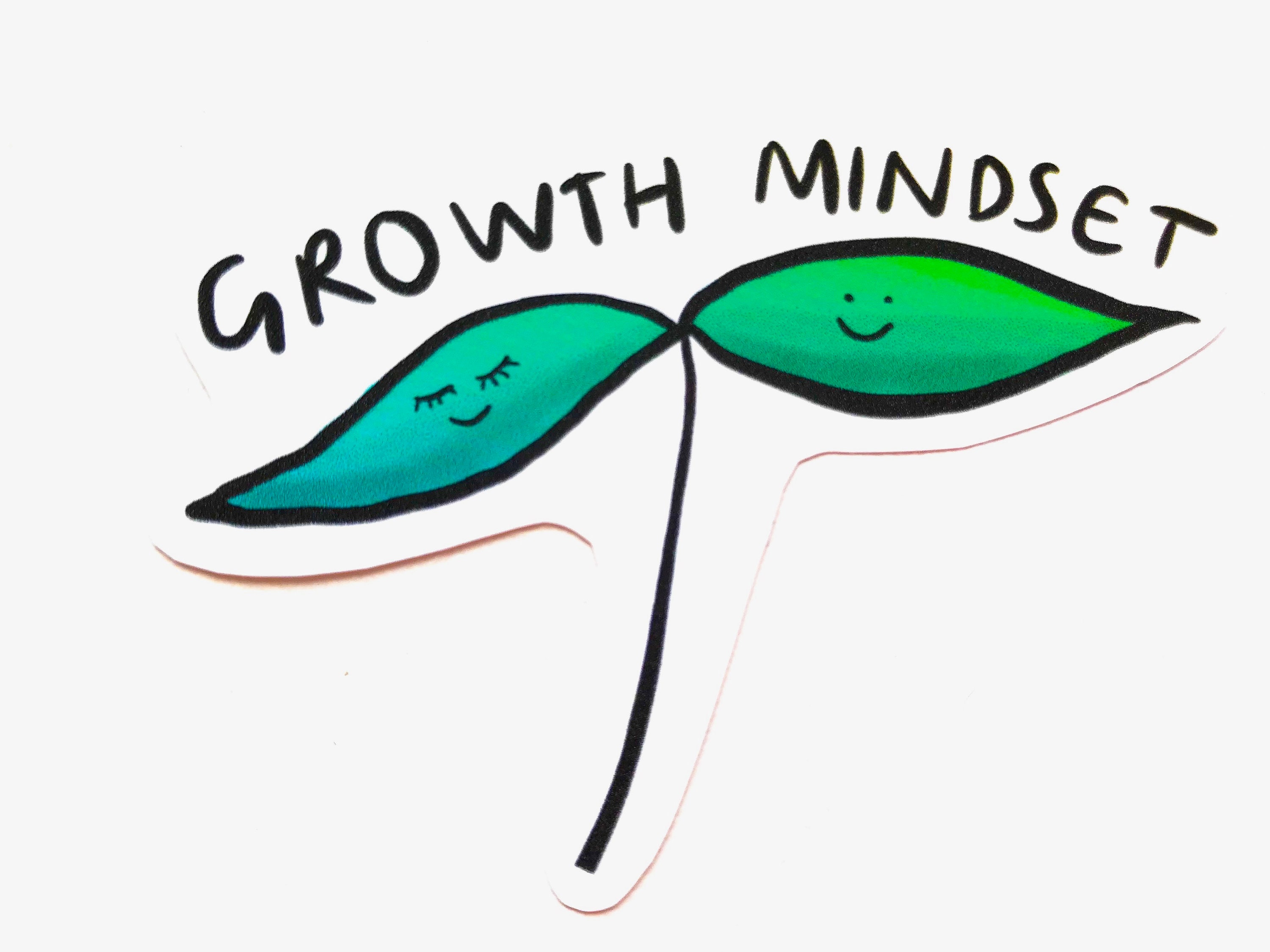 Growth Mindset Vinyl Sticker Mental Health Awareness Plants ...