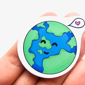 Love the Earth Vinyl Sticker Save the Planet No Planet B Environment ...