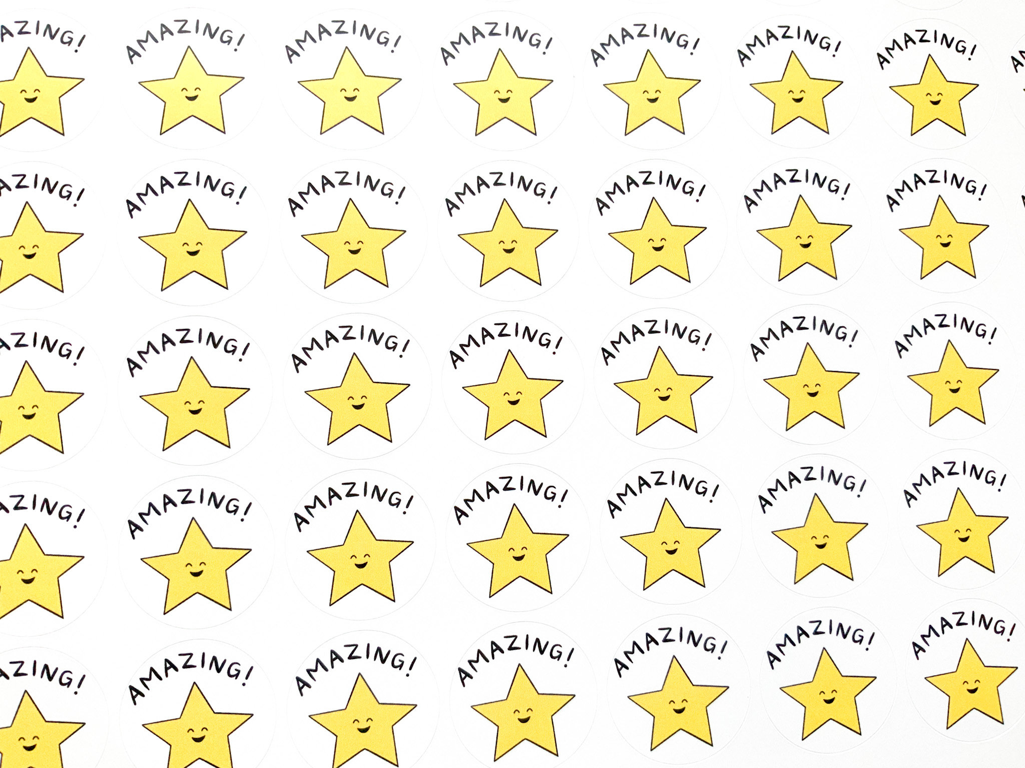 Yellow Star Stickers