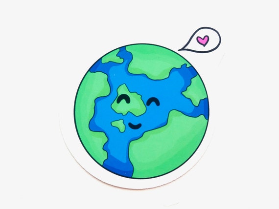 Love the Earth Vinyl Sticker Save the Planet No Planet B - Etsy UK