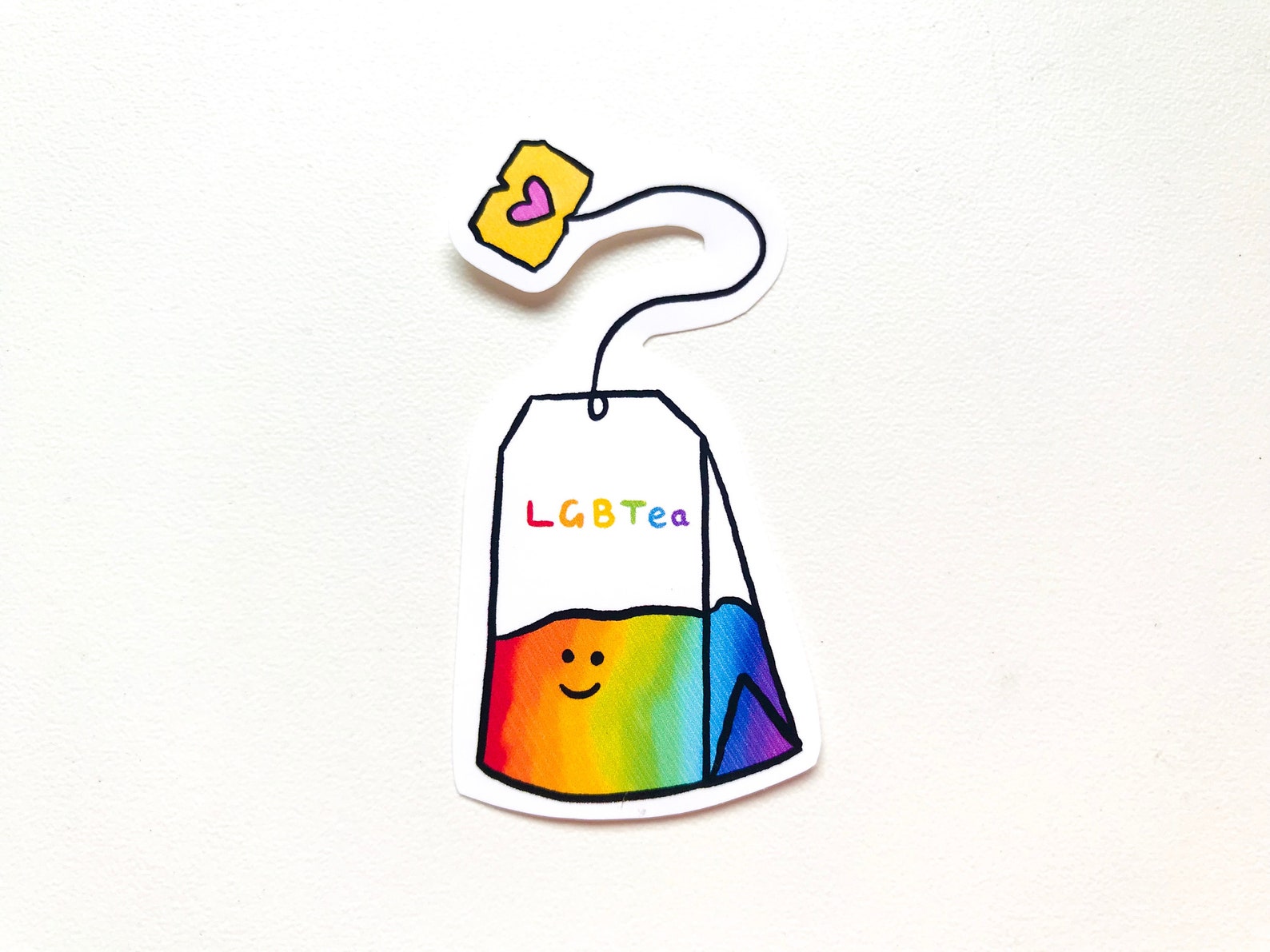 Lgbtea Vinyl Sticker Illustration Pun Funny Lgbtq Pride - Etsy