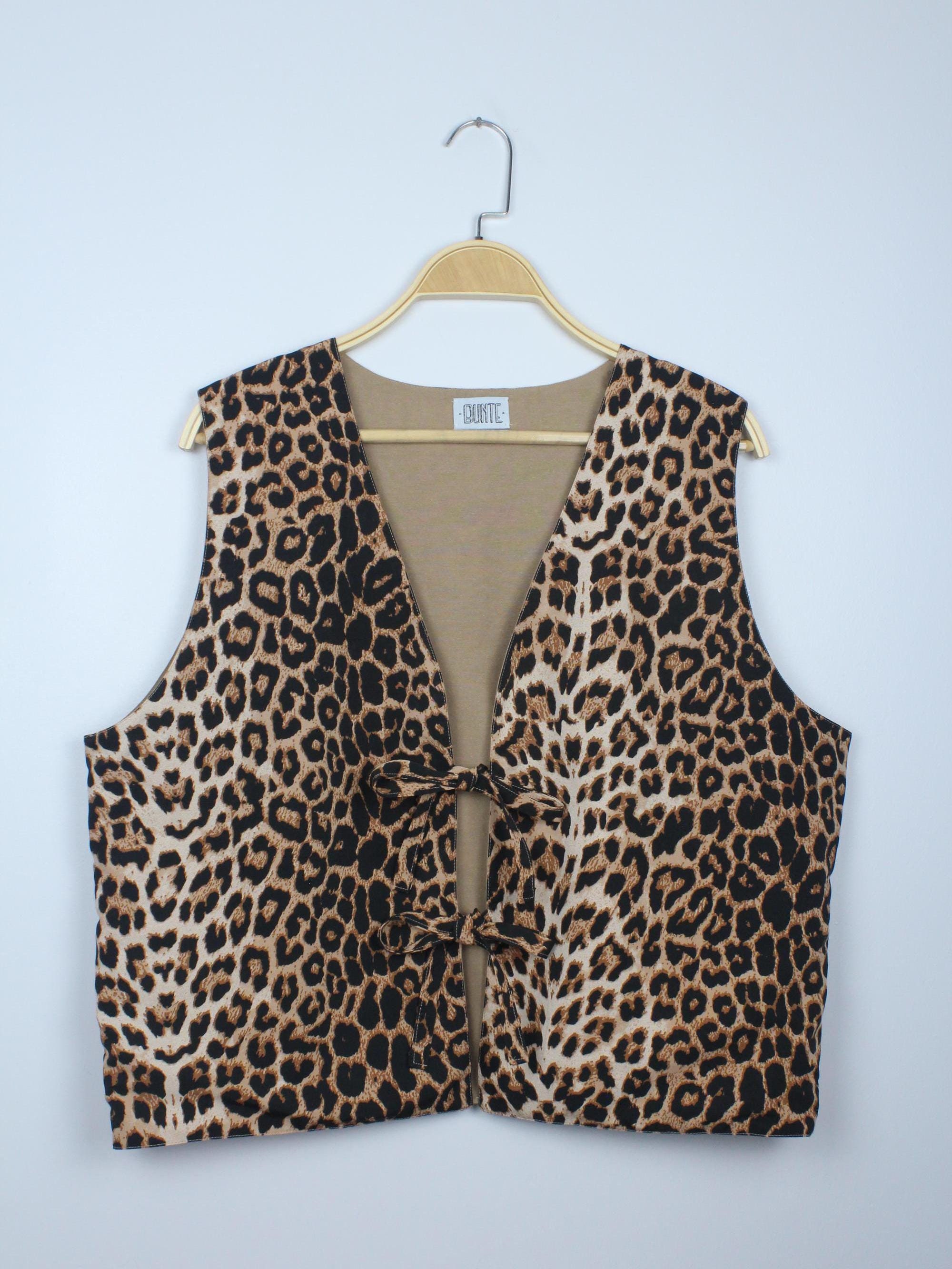 Leopard Vest, Women Vest, Leopard Waistcoat, Handmade Vest,leopard - Etsy