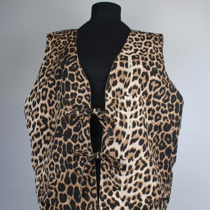 Leopard Vest, Women Vest, Leopard Waistcoat, Handmade Vest,leopard - Etsy