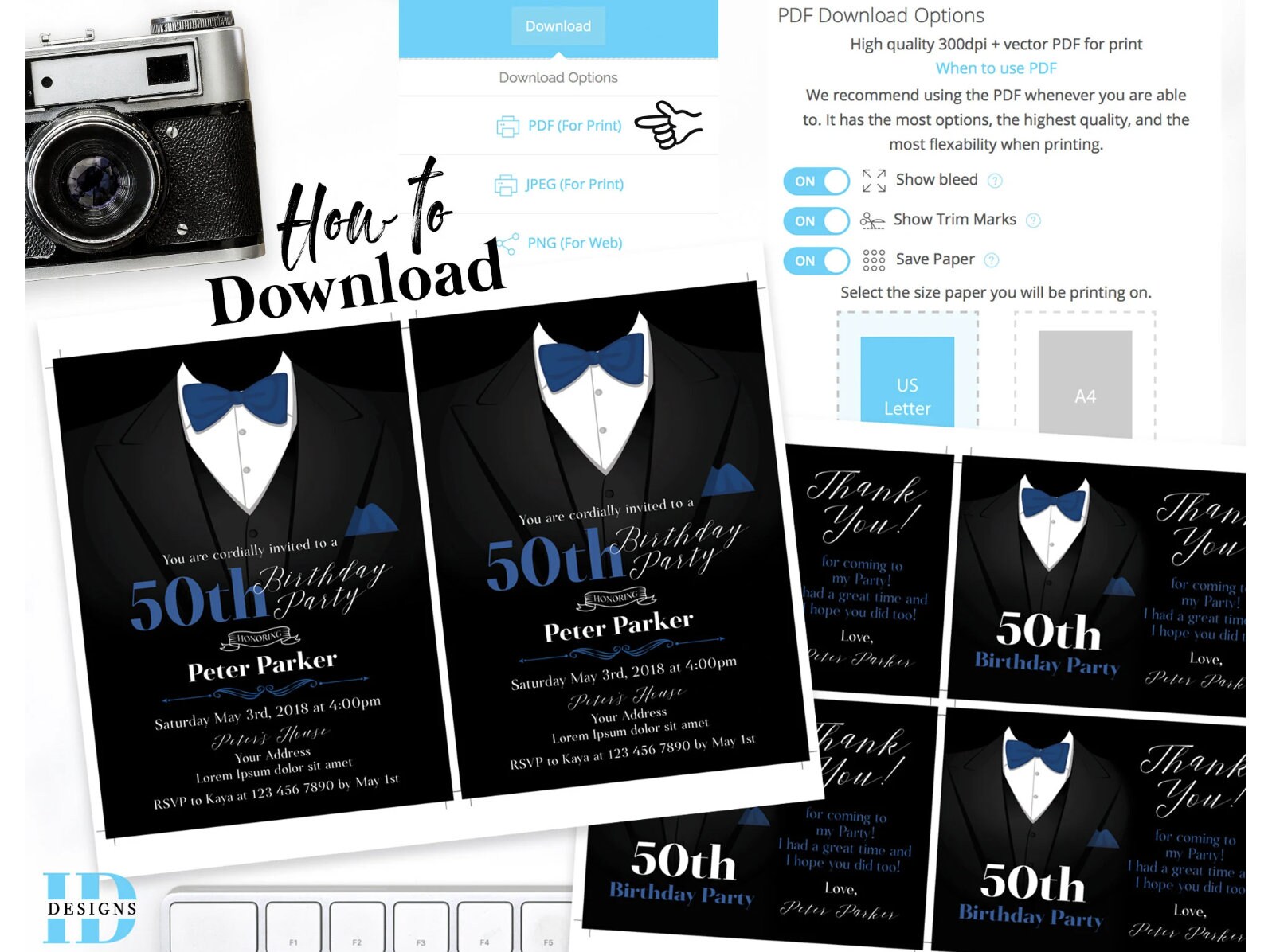 Tuxedo Classic Man Invitation, Tuxedo Jacket Bowtie Gentleman ...