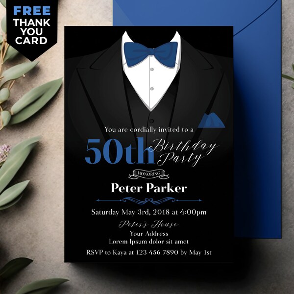 Bowtie Invitation - Etsy