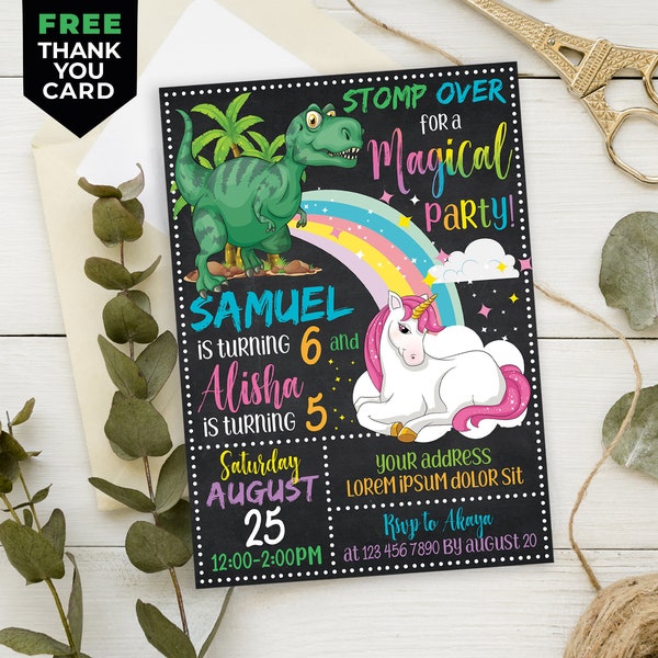 Dinosaur Party Invitation - Etsy