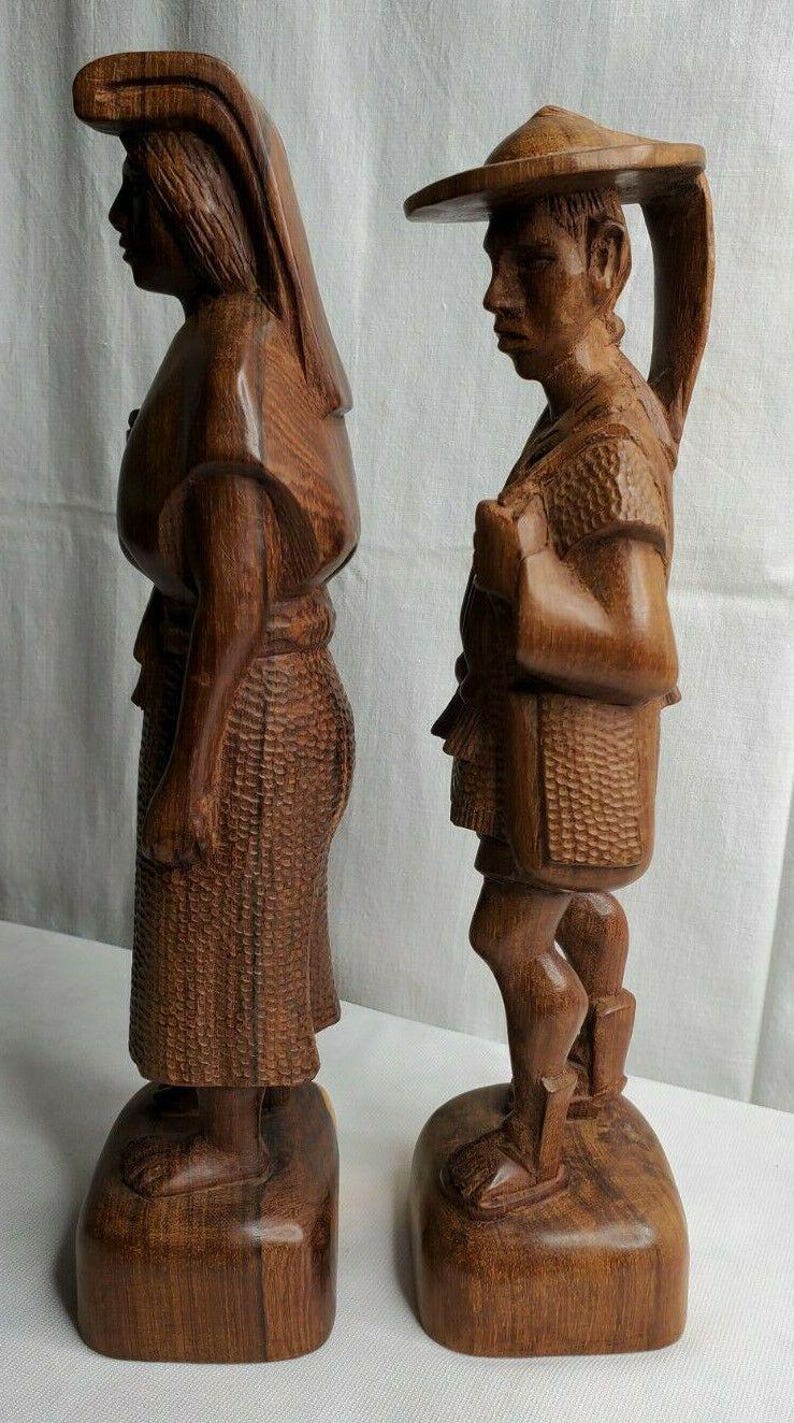 Chamula Chiapas Hand Carved Folk Art Wooden Sculptures Mexican Man ...