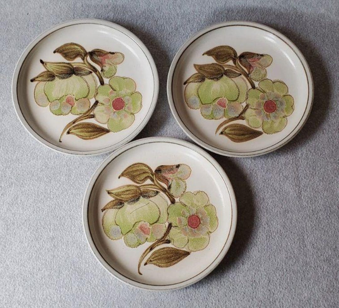 Vintage 70s Denby England Troubador 6.5" Bread Plates Set of 3 - Etsy