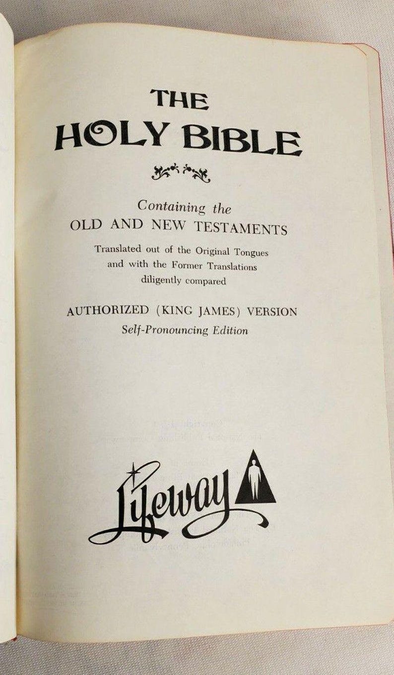 Lifeway King James Holy Bible Self Pronouncing Red Letter Cover Edition ...
