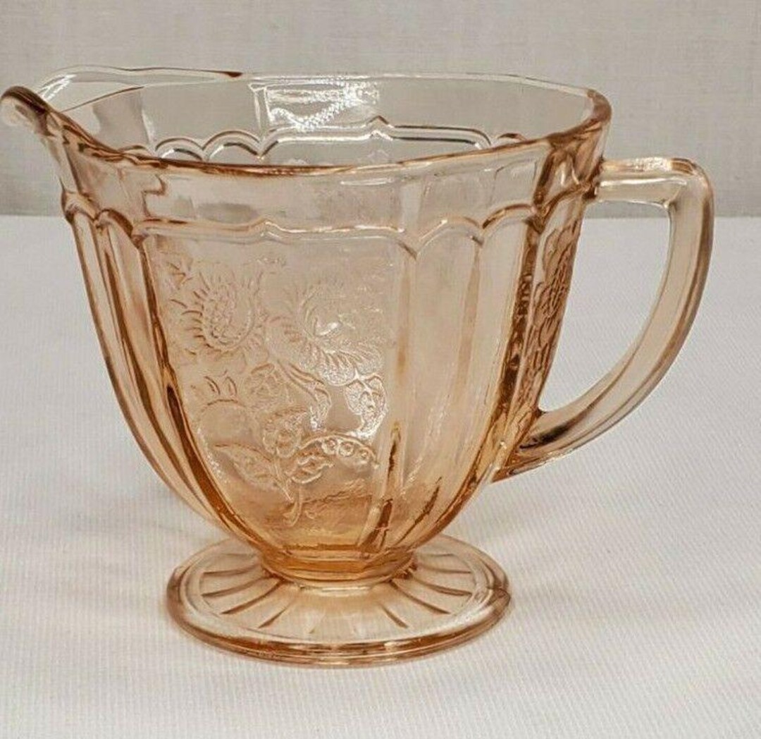 Mayfair Open Rose Pink Depression Glass Creamer Anchor Hocking - Etsy