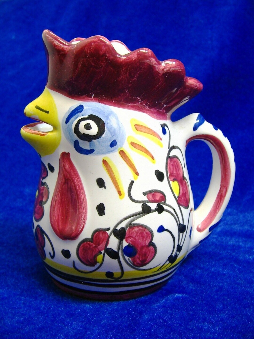 Deruta Mario Sambuco Italian Pottery Majolica Rooster Creamer Hand ...