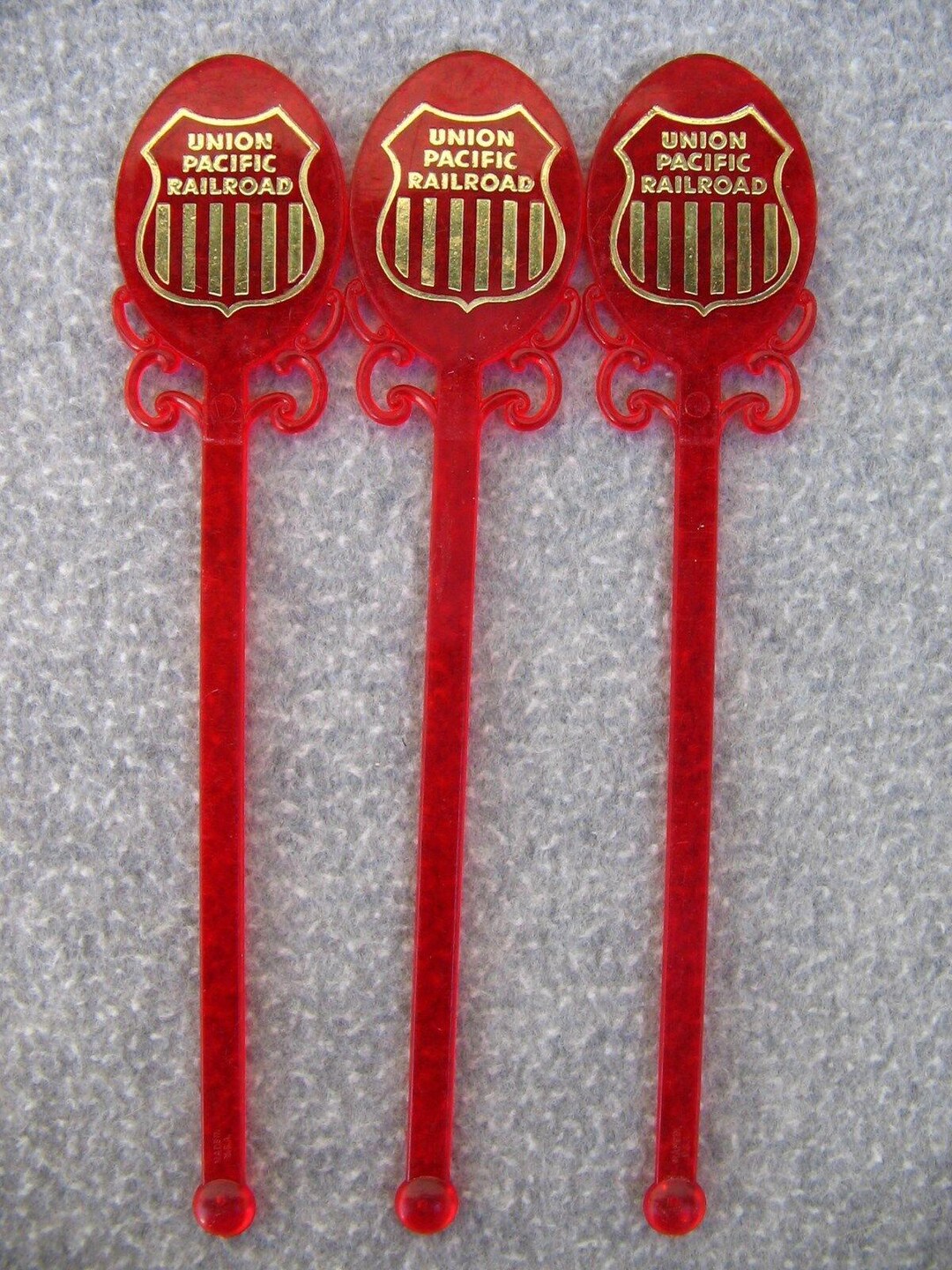 Union Pacific Railroad Red Swizzle Sticks Lot of 3 6" - Etsy