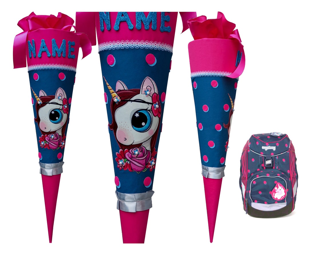 School Cone 2025 – 3D Fabric School Cone With Name – Matching the Ergobag & Schubidubär ...