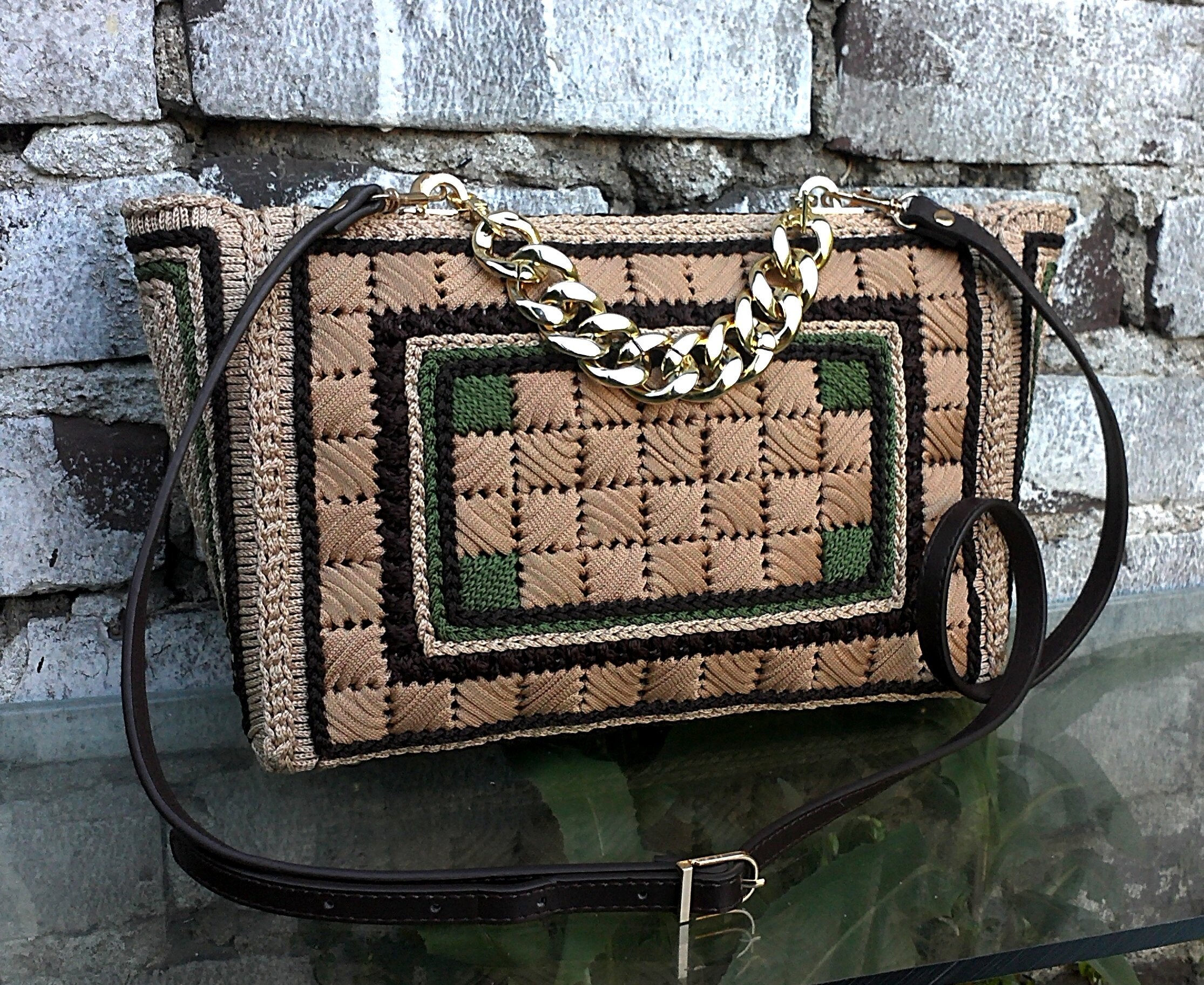 Hand-embroidered Bag. Knitted Designer Bag.an Exclusive Gift - Etsy