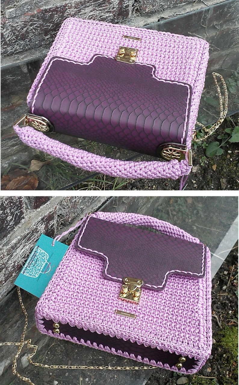 Classic Handbag in Retro Style.lilac Kelly Bag. Eco-leather With ...