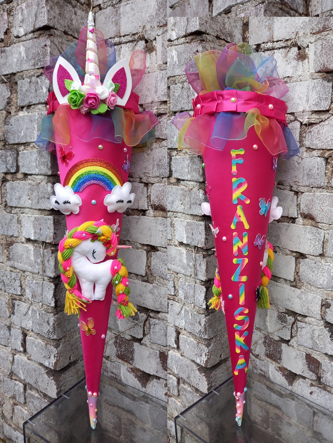 School Cone With Unicorn Matching the Ergobag Cinbärella, for Girls ...