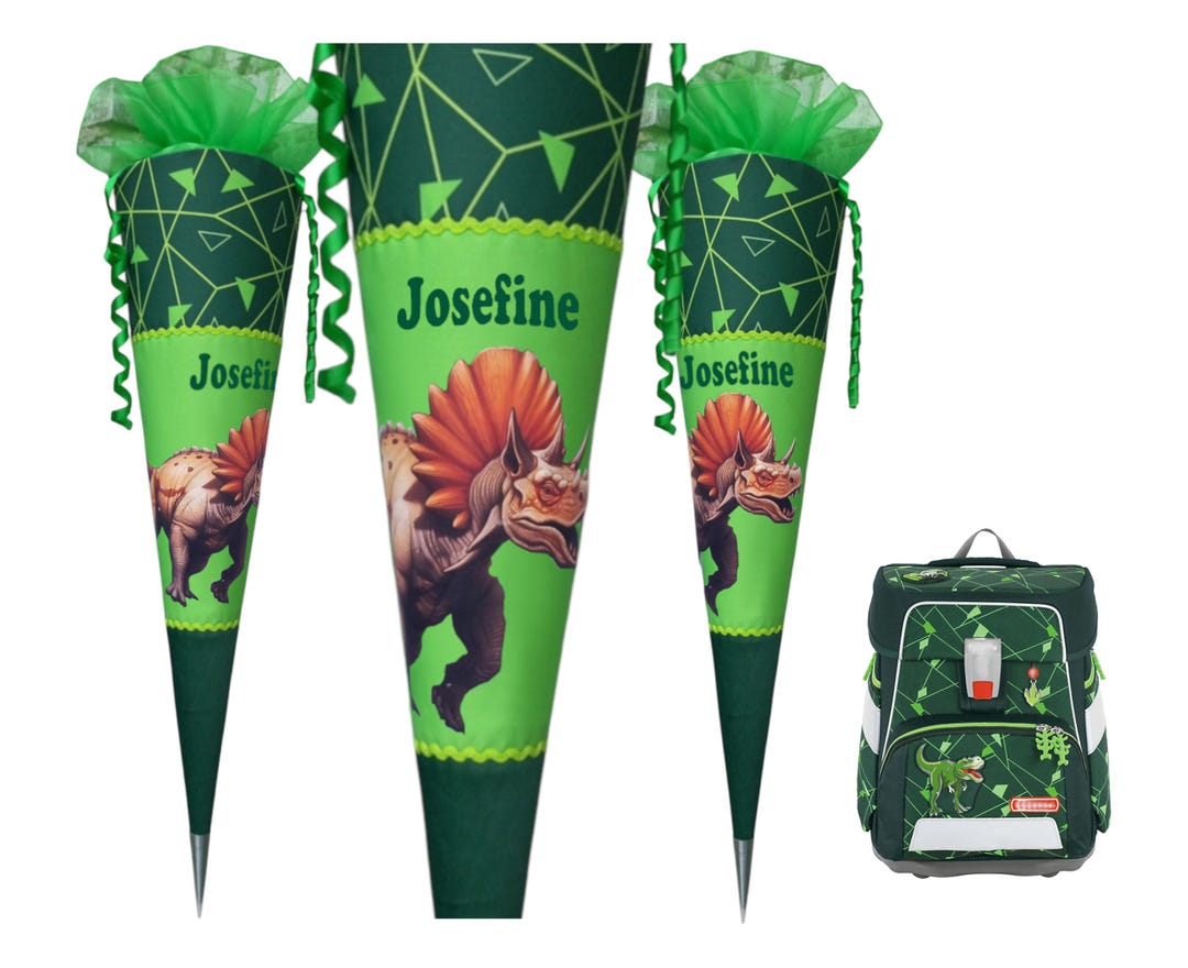 Personalized School Cone With Name | Dino T-rex | Matching Dino Night ...