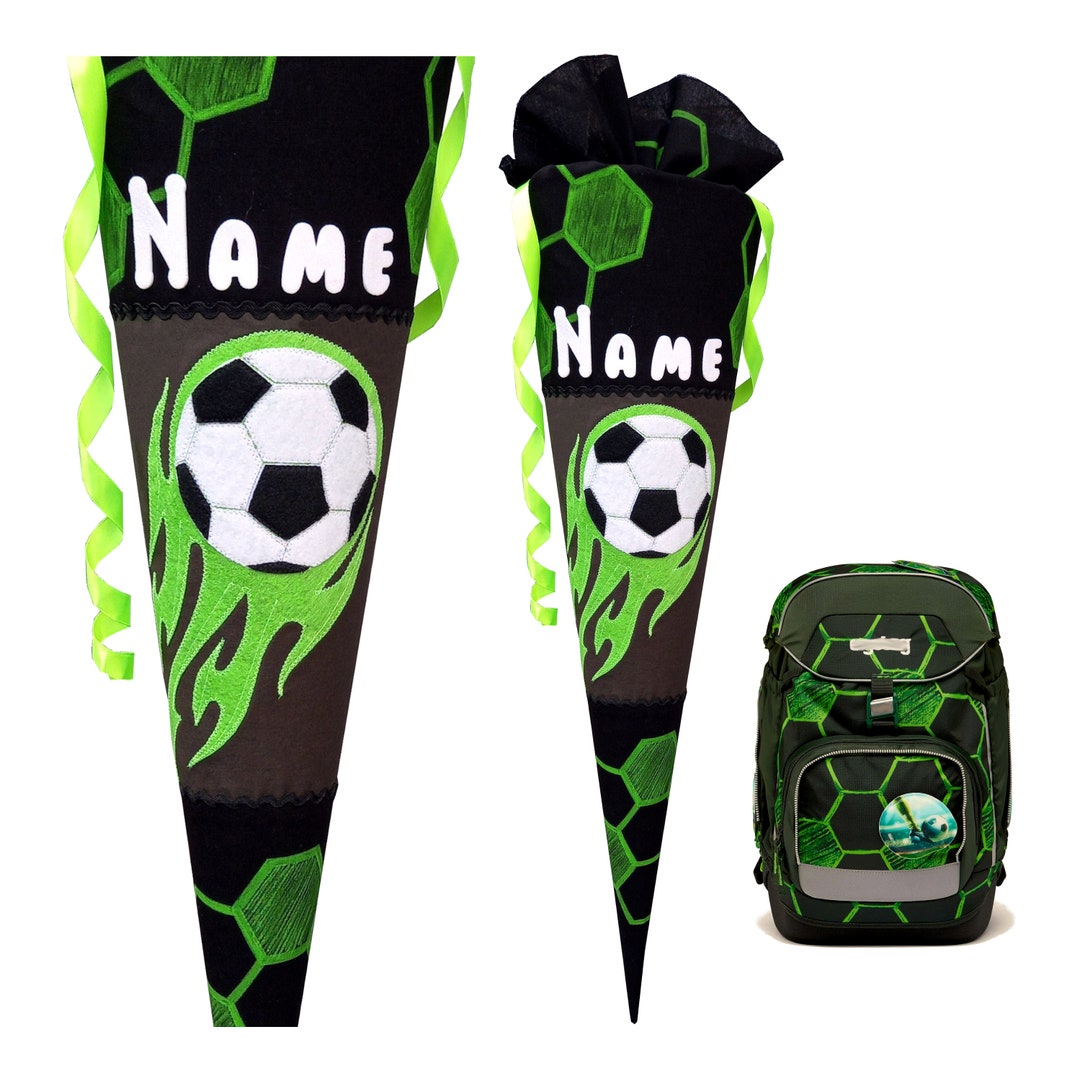 Football School Bag Match the Volltreffbär Ergobag, Custom, Name, Sewn ...
