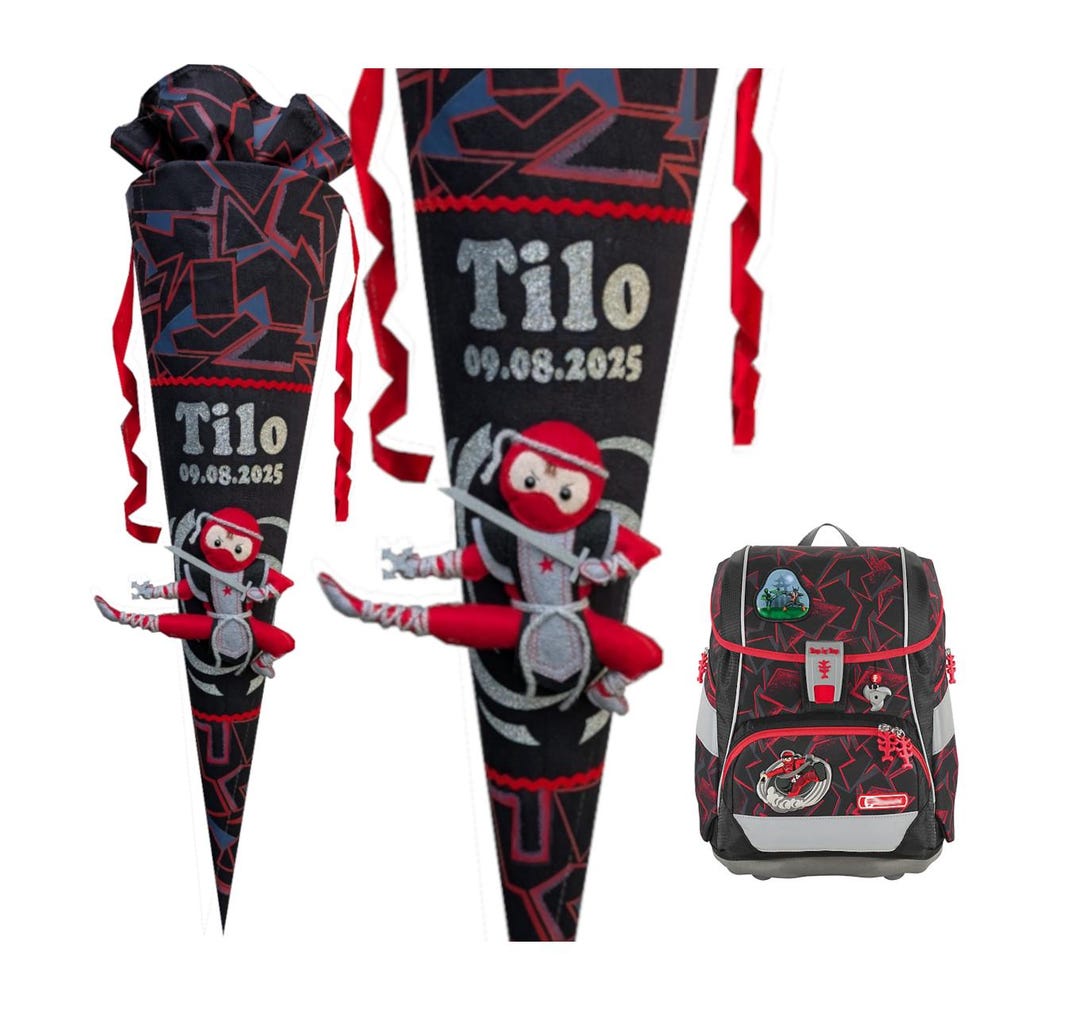 School Cone Matching Step by Step Ninja Yuma, Ninja Kimo for Boys, Sewn ...