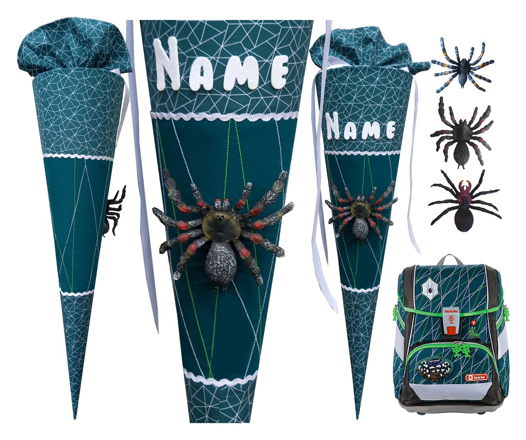 School Cone Match the Jumping Spider Step by Step, Custom, Name, Sewn ...