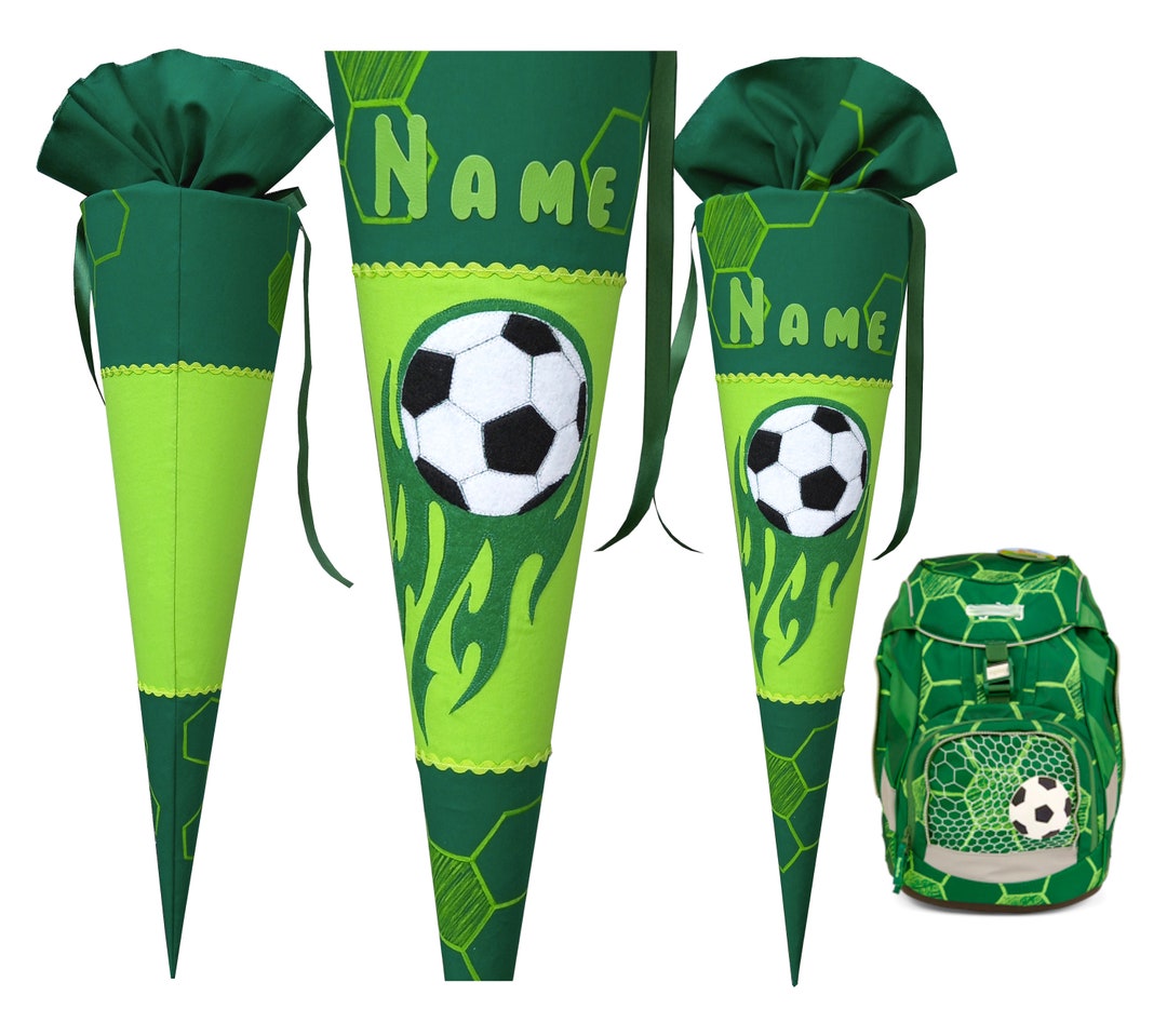 Football School Bag Match the Elfmetbär Ergobag, Custom, Name, Sewn ...