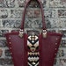 Women's Large Wine Red Leather Shoulder Bag With - Etsy