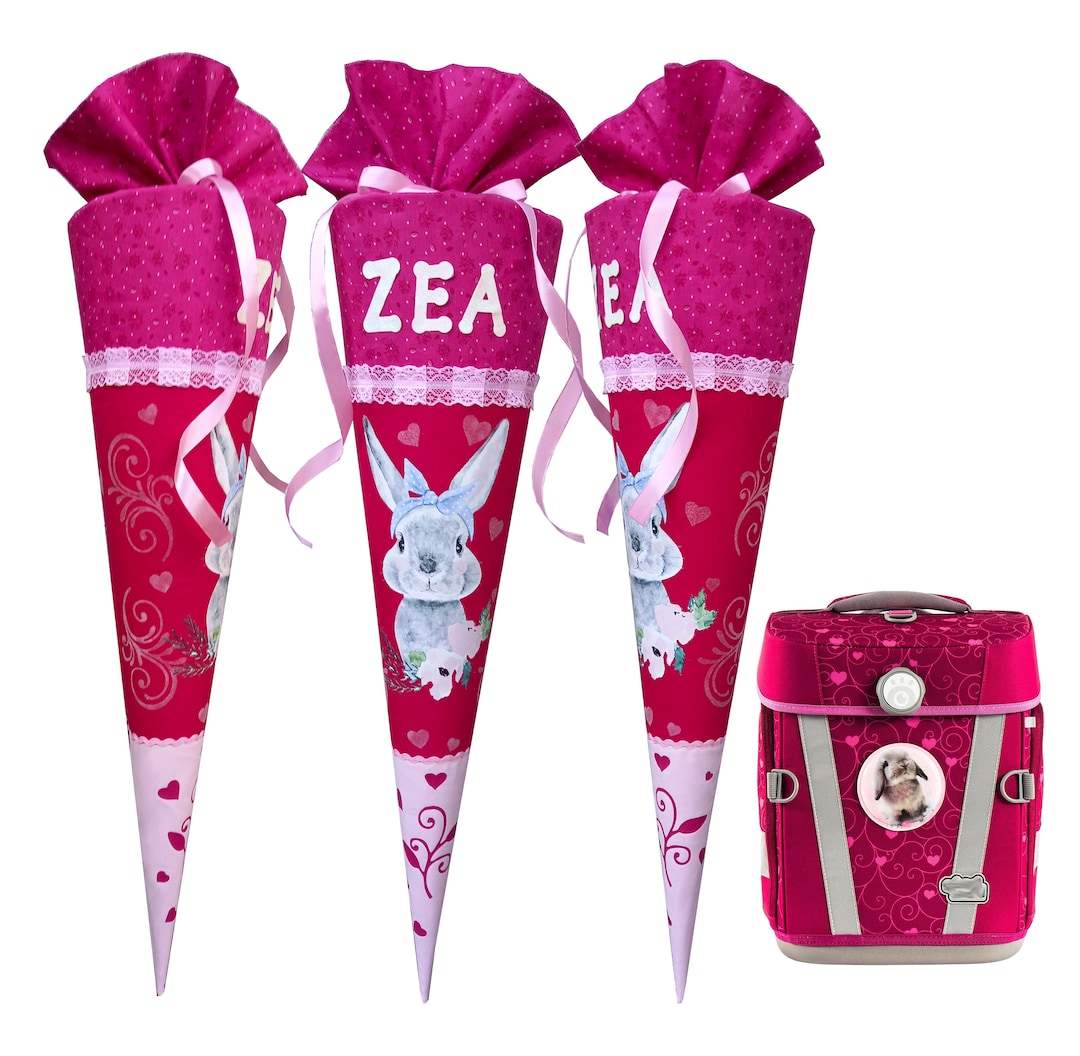 School Cone Matching the Hannah Rabbit School Mood, for Girls, Sewn ...