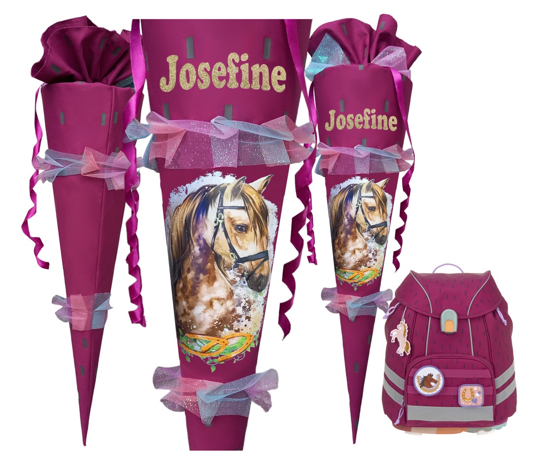 School Cone Horse, Matching the Lässig Speckles Berry, for Girls ...