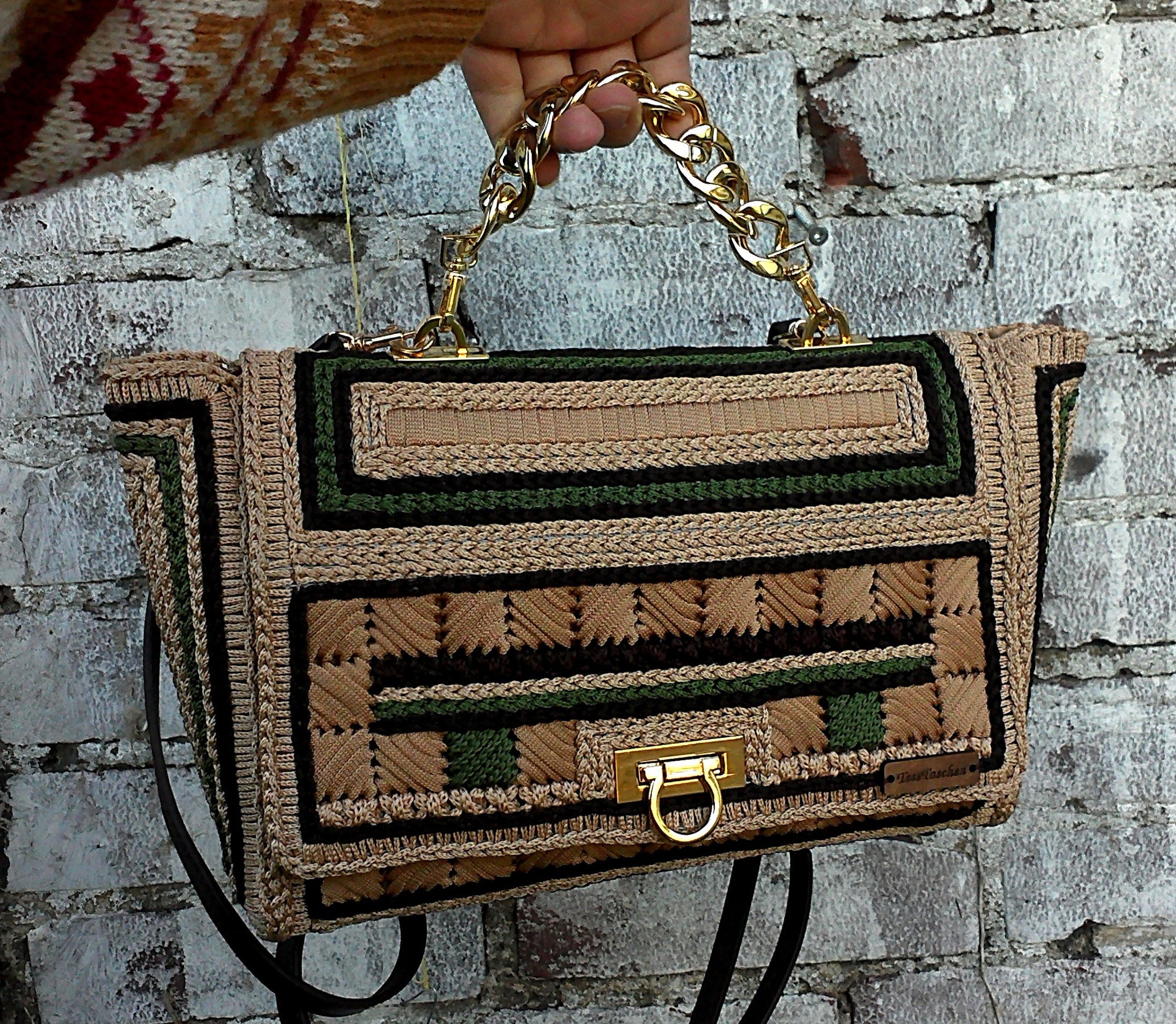 Hand-embroidered Bag. Knitted Designer Bag.an Exclusive Gift - Etsy