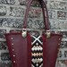 Women's Large Wine Red Leather Shoulder Bag With - Etsy