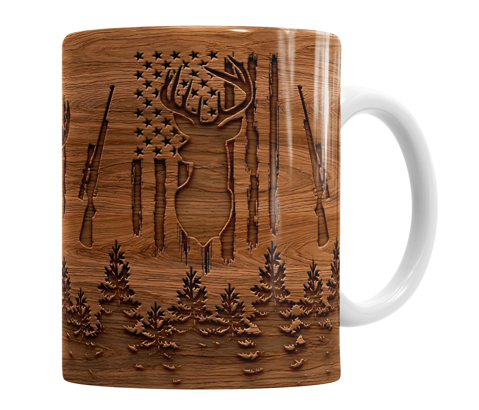 Deer Hunting Skinny Tumbler 20oz 30oz Wrap, Mug Template 11oz ...