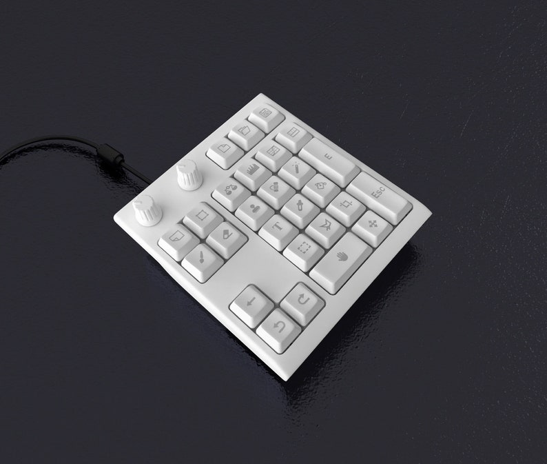 White Small Controller Keypad Keyboard for Photoshop - Etsy