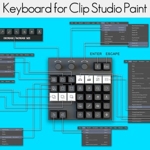 Custom Mechanical Keyboard for Clip Studio Paint Enter Keycap Keyboard ...