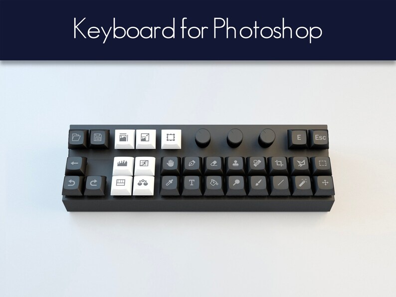 Custom Mechanical Keyboard for Photoshop Enter Keycap Keyboard Knob - Etsy