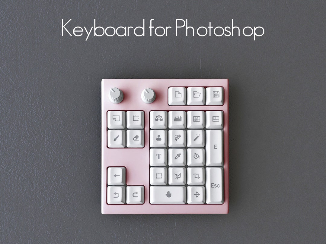 Custom Pink Keyboard for Photoshop Custom Keyboard Keys - Etsy
