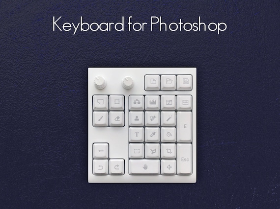 White Small Controller Keypad Keyboard for Photoshop - Etsy