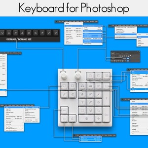 White Small Controller Keypad Keyboard for Photoshop - Etsy
