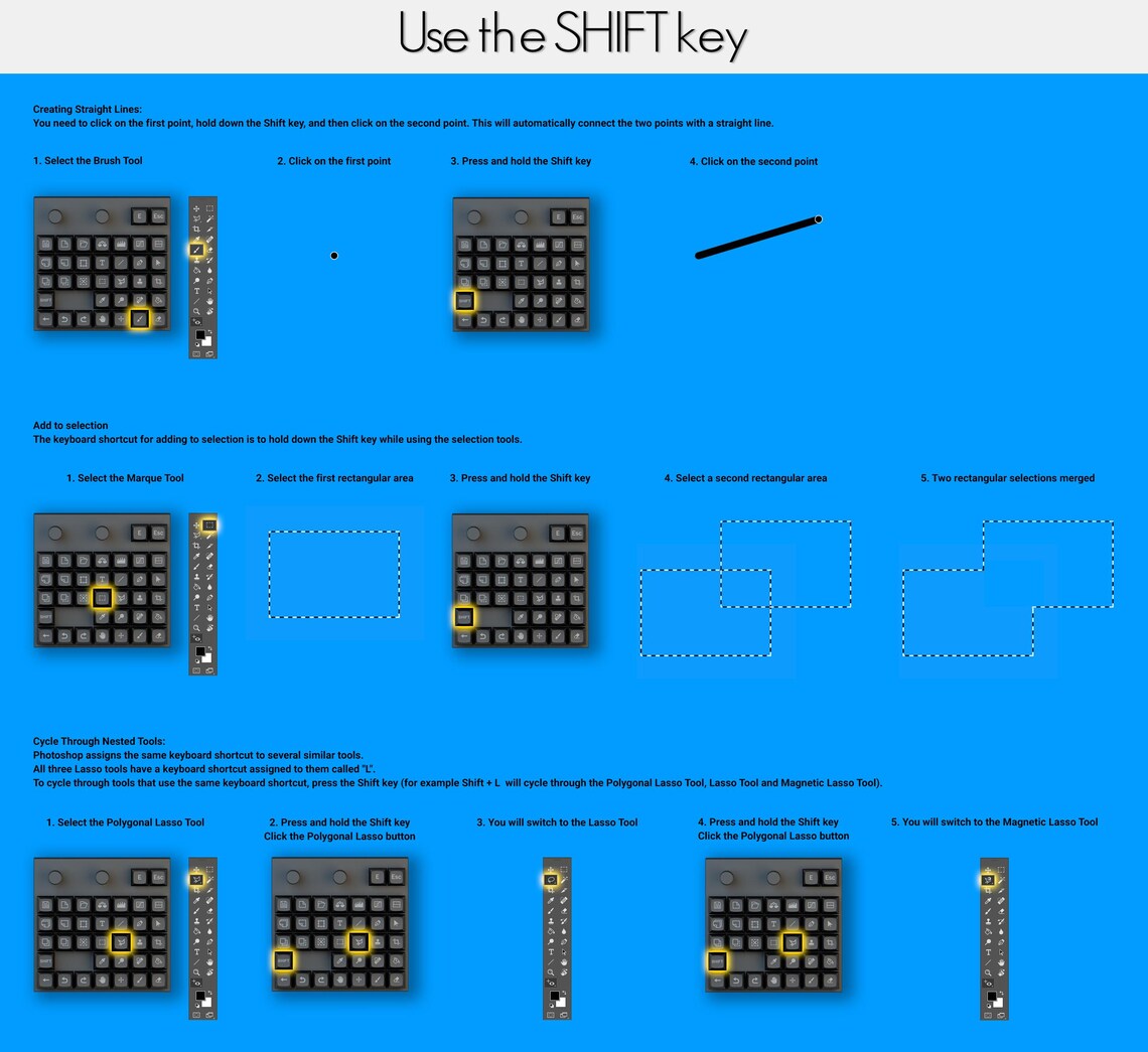 Mechanical Custom Keyboard Keypad Shift Shortcuts DIY for Photoshop - Etsy