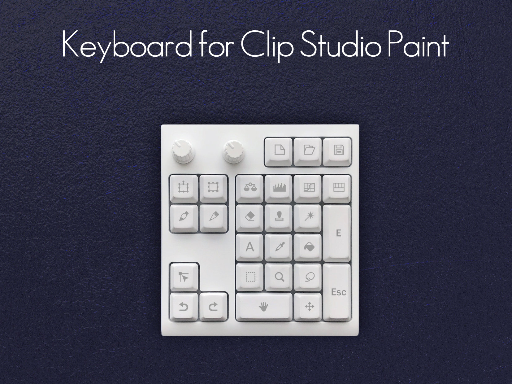 White Keyboard Keypad Controller for Clip Studio Paint - Etsy Hong Kong