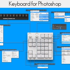 White Small Controller Keypad Keyboard for Photoshop - Etsy