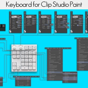 White Keyboard Keypad Controller for Clip Studio Paint - Etsy